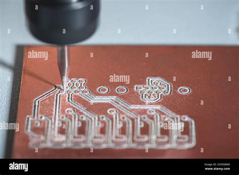 Machine With Numerical Control Cnc Carries Out Milling Of Printed