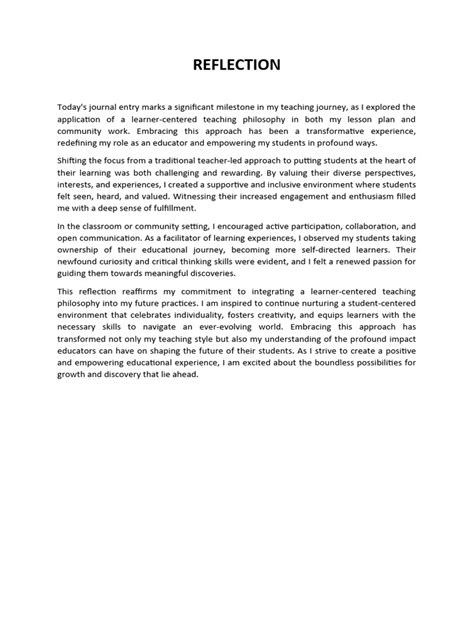 Reflection Paper | PDF