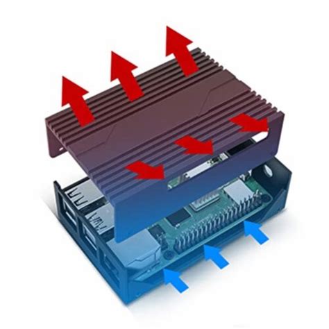 Pi02 Raspberry Pi 4 Model B Enhanced Thermal Cooling Aluminum Case 1