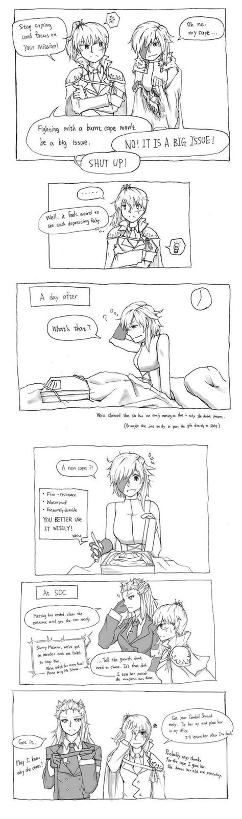 Weiss X Ruby Whiterose A New Cape Rwby Rwby White Rose Rwby Comic