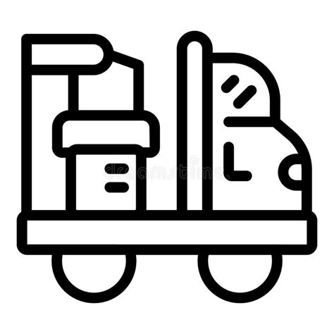 Truck Factory Icon Outline Vector Industry Engineer Stock Vector Illustration Of Equipment