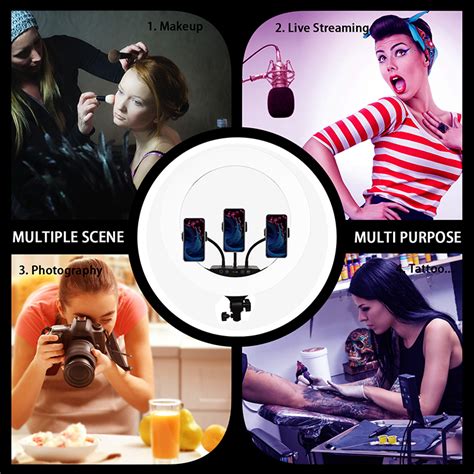 Rgb 디밍이 가능한 18인치 Led 셀카 링 라이트 의 고품질 Rgb 디밍이 가능한 18인치 Led 셀카 링 라이트