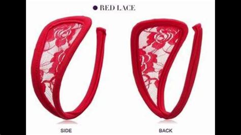 Womens Sexy Lace C String Underwear Thongs Purle Youtube