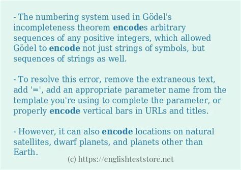 Encode Use In Sentences Englishteststore Blog