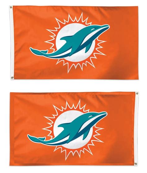Miami Dolphins Flag 3x5 Orange 2 Sided Nfl