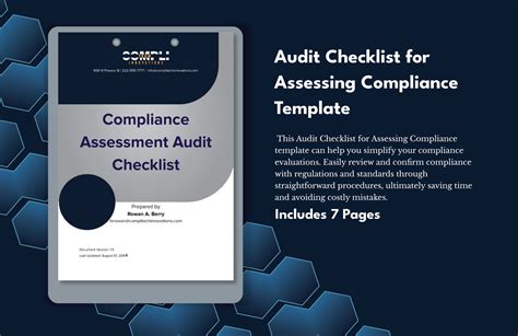 Audit Checklist for Assessing Compliance Template in Word, PDF, Google Docs - Download ...