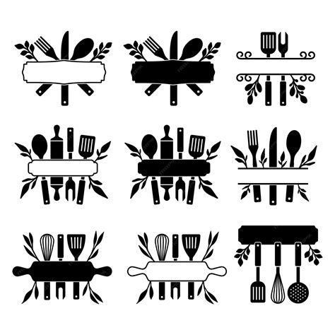 Premium Vector Kitchen Split Monogram Vector