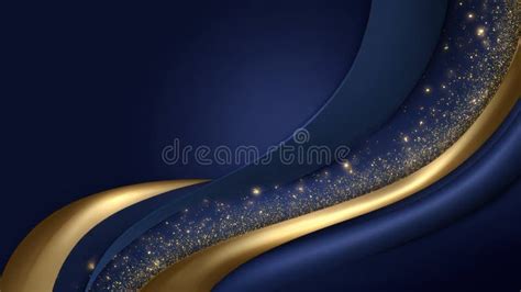 Classy Event Banner With Deep Midnight Blue Background And Metallic