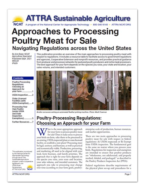 Approaches To Processing Poultry Meat For Sale Navigating Regulations Across The United States