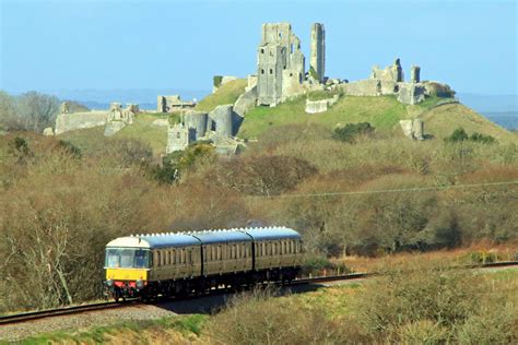 Swanage Railway Corfe Castle Trial Service Dmmu Wareham South Wes