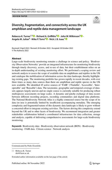 pdf diversity fragmentation and connectivity across the uk