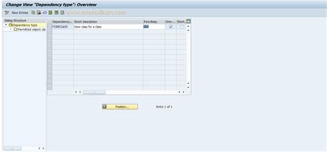 SEU DEPTYPE SAP Tcode Maintain Dependency Types