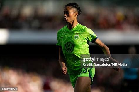 Sveindis Jonsdottir Of Wolfsburg During The Uefa Womens Champions