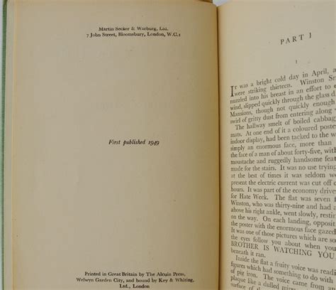 Nineteen Eighty Four George Orwell First Edition