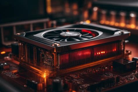 Premium AI Image Closeup Of A CPU Cooler The Concept Of Mining Cryptocurrency