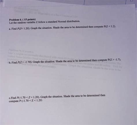 Solved Problem Points Let The Random Variable Z Chegg