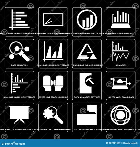 Set Of Data Analytics Lines On Spherical Grid Laptop With Cloud Data Analytics Spotted Data