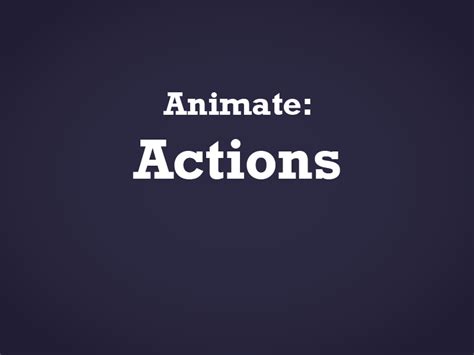Animate Actions Html5alive