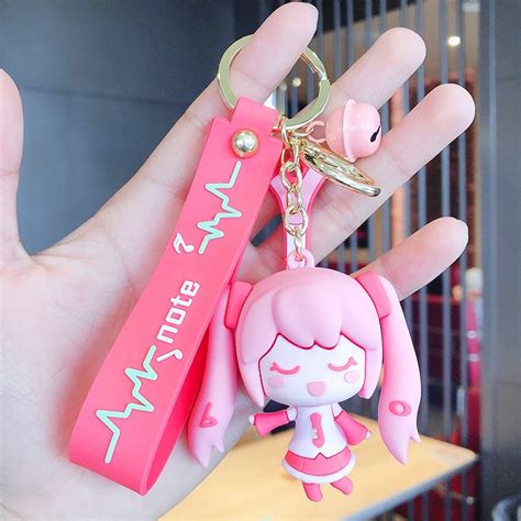 Hatsune Miku Keychain Anime Figure Pendant Keybuckle Hatsune Miku Anime Figure Models Keychain