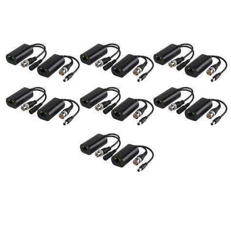 Kit 07 Conversor Balun Intelbras Passivo De Video Vb 1001wp Balun