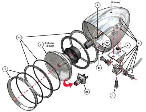 Headlight Exploded View Youmotorcycle