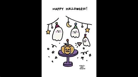 할로윈 유령 그리기 👻👻👻 Youtube