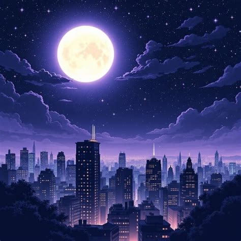 Free Moonlit City Dreams Image Download At Stockcake