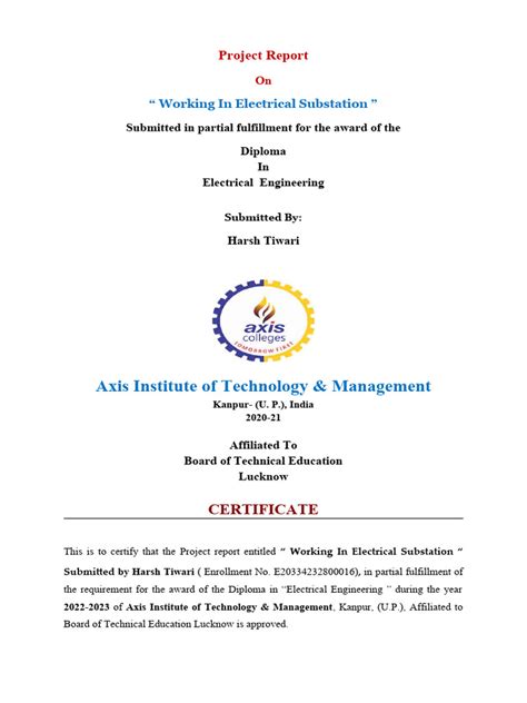 Project Report Formate 1 Pdf Vocational Education Educational Stages