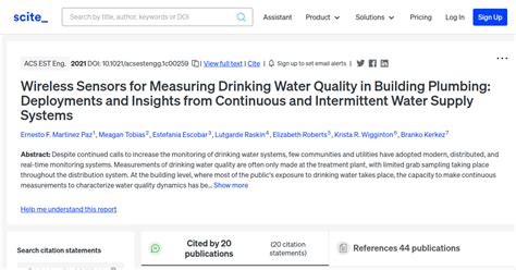Wireless Sensors For Measuring Drinking Water Quality In Building Plumbing Deployments And