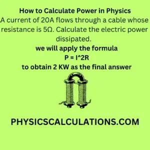 How To Calculate Power In Physics