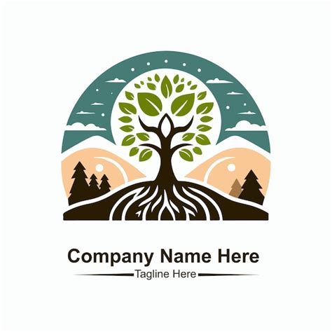 A Tree With A Tree In The Middle Premium Ai Generated Vector