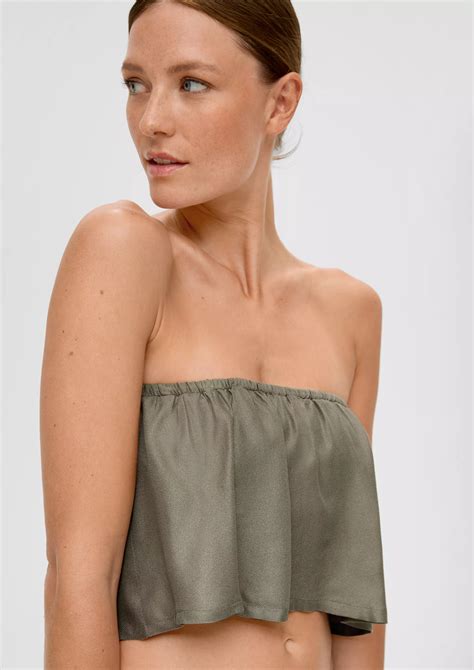 Bandeau Top Mit Volant Olive Soliver