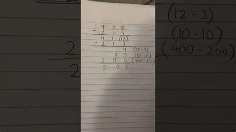 Instructional Algorithm Subtraction Youtube