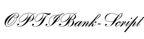 OPTIBank Script Font FFonts Net