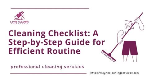 Cleaning Checklist A Step By Step Guide For Efficient Routine Ppt