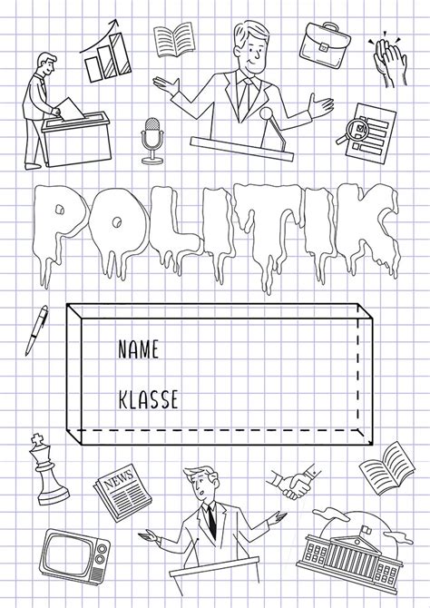 Politik Deckblatt 5 Varianten Als Pdf Dateien Zum Ausdrucken