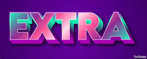 Extra Purple Green And Pink 3d Text Effect Generator