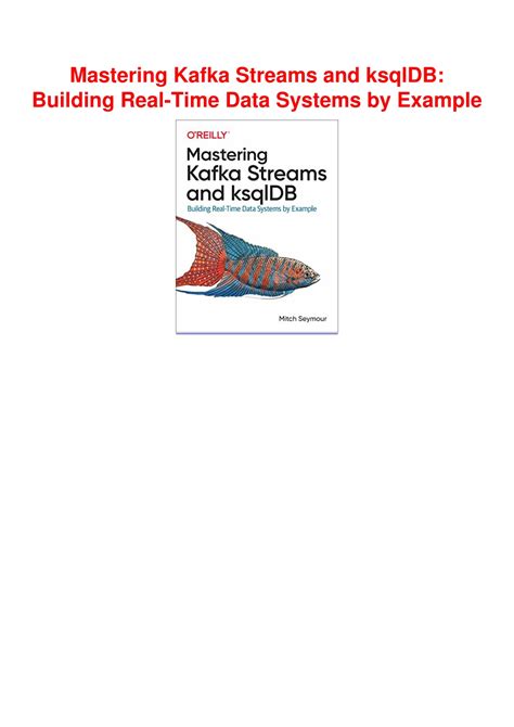 ppt pdf book mastering kafka streams and ksqldb building real time