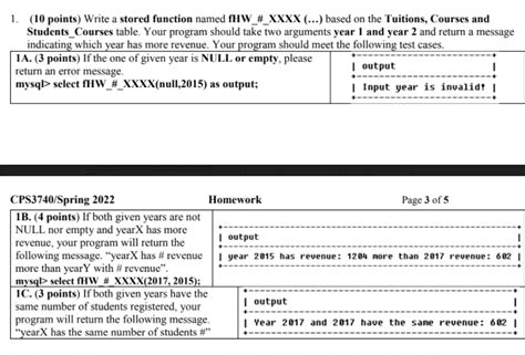Solved 1 10 Points Write A Stored Function Named