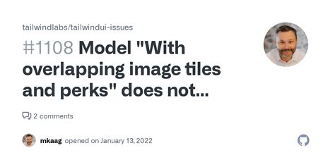 model with overlapping image tiles and perks does not display
