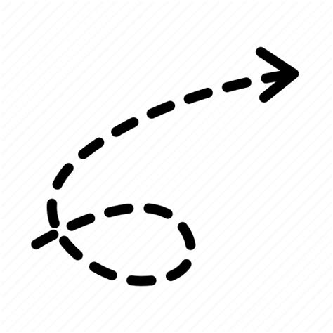 Arrow Arrows Dashed Arrow Direction Right Icon