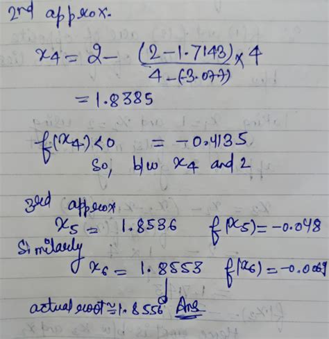 Using Regula Falsi Method Determine One Of The Roots Of The Equation