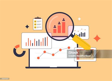 경쟁사 분석 도구 팔로워 및 판매 트래픽 광고 배치 경쟁 모니터링 및 소셜 리스닝 경쟁자 키워드 분석 및 Seo 메트릭 시장 조사 벡터 일러스트레이션 연구에 대한 스톡 벡터