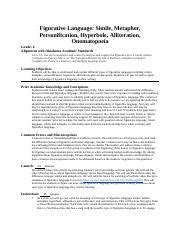 Understanding Figurative Language: Simile, Metaphor, | Course Hero