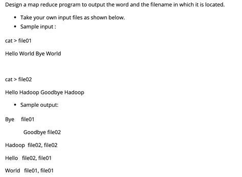 the program should have a mapper and a reducer