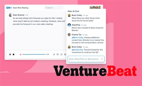 Venturebeat Otter Ai Chat Brings New Collaboration And Insight To Real Time Voice Transcription