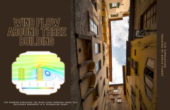 Wind Flow Around Three Buildings CFD Simulation ANSYS Fluent Tutorial MR CFD
