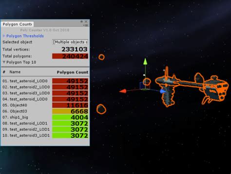 Polygon Counter ユーティリティ ツール Unity Asset Store