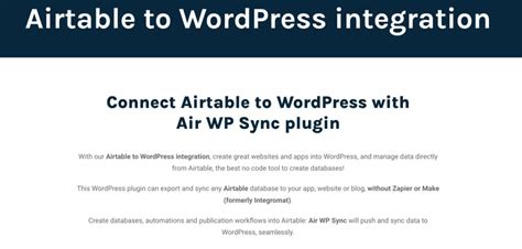 air wp sync plugin review easy airtable wordpress integration