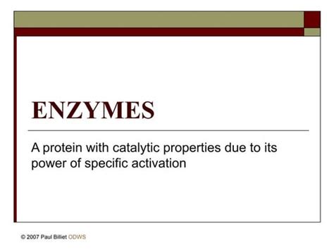 Classification And Nomenclature Of Enzymes Ppt